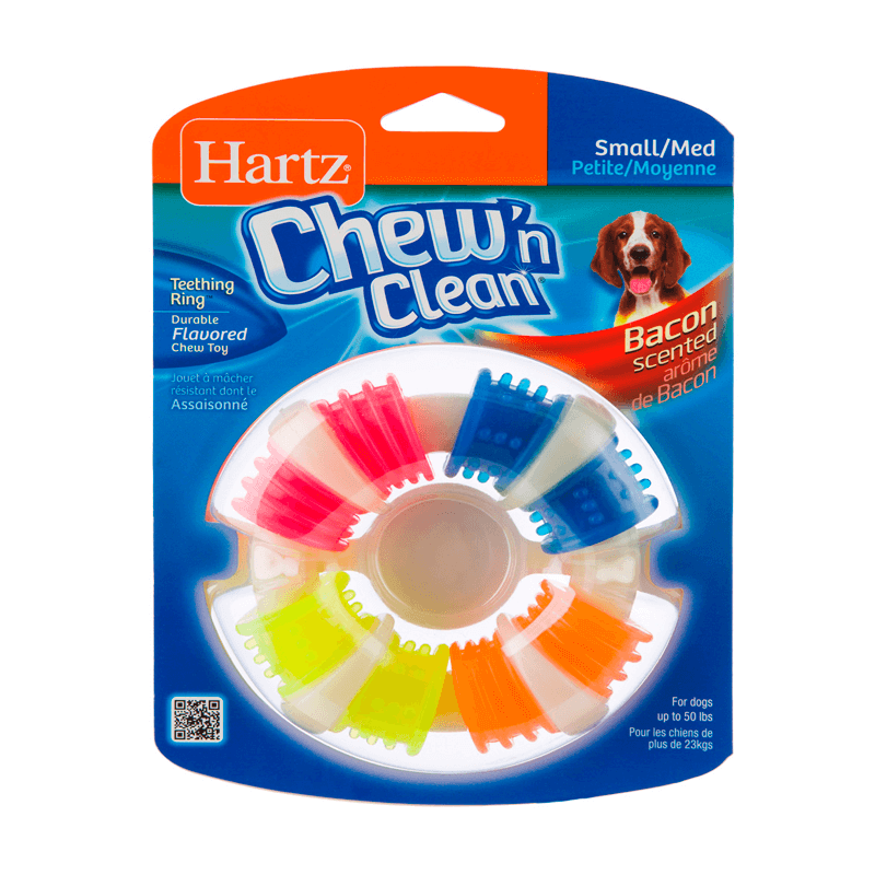 Hartz Chew‘n Clean Teething Ring S/M Juguete— TusMascotas.cl