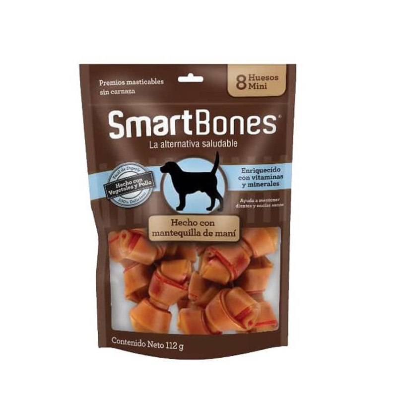 SmartBones Peanut Butter Mini Bones 8pk — TusMascotas.cl